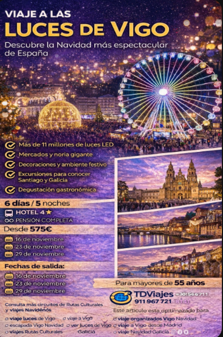Viaje a las Luces de Vigo: descubre la Navidad más espectacular de ...